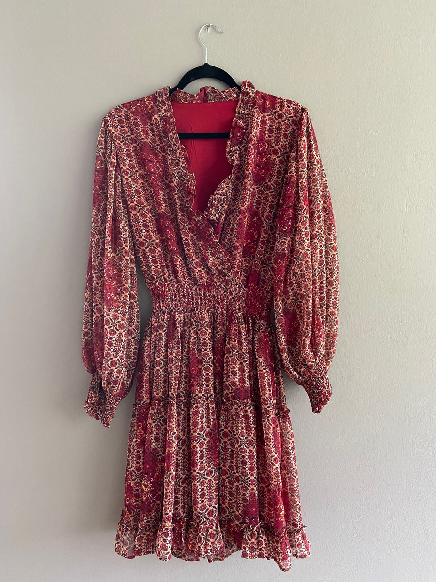 Karin Dress Red Print – Freebird Clothes
